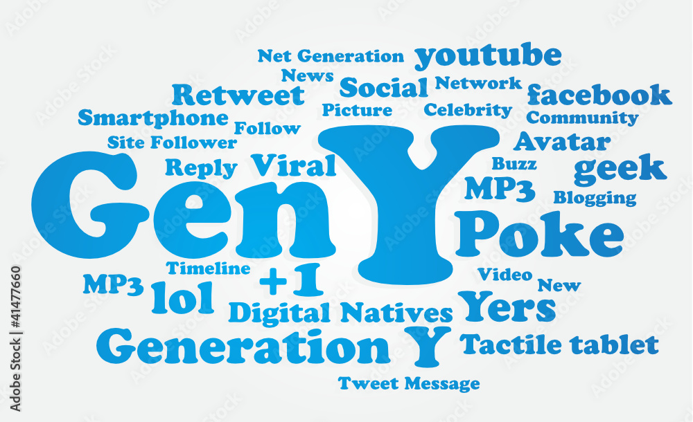 gen y - generation y Stock Vector | Adobe Stock