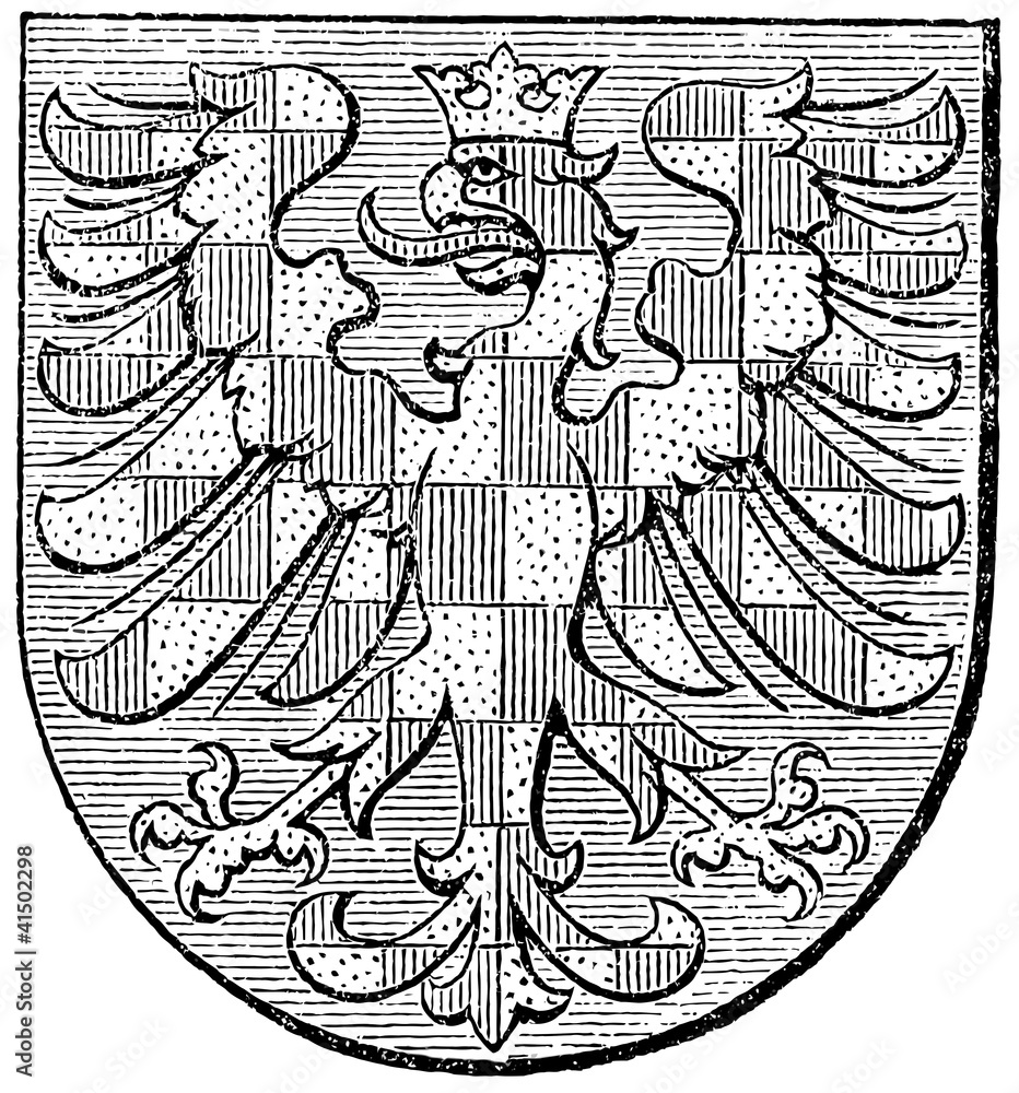 Coat of arms of Moravia, (Austro-Hungarian Monarchy) Stock Vector ...