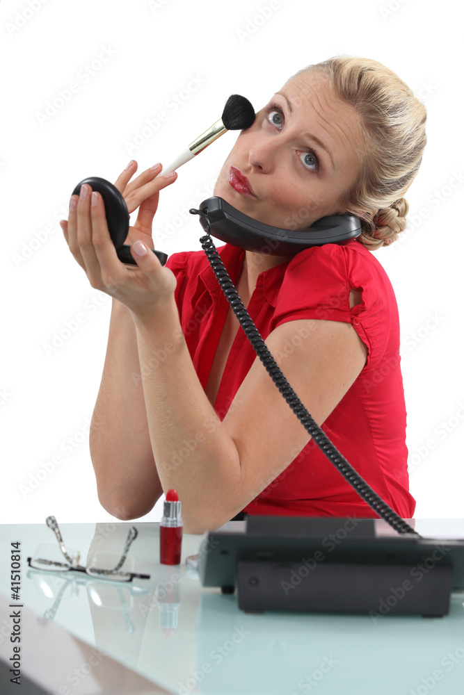 Stereotype blond secretary Stock Photo | Adobe Stock