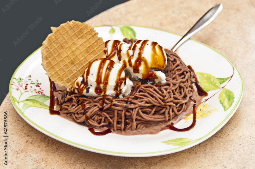 Spaghetti-Eis Stock-Foto | Adobe Stock