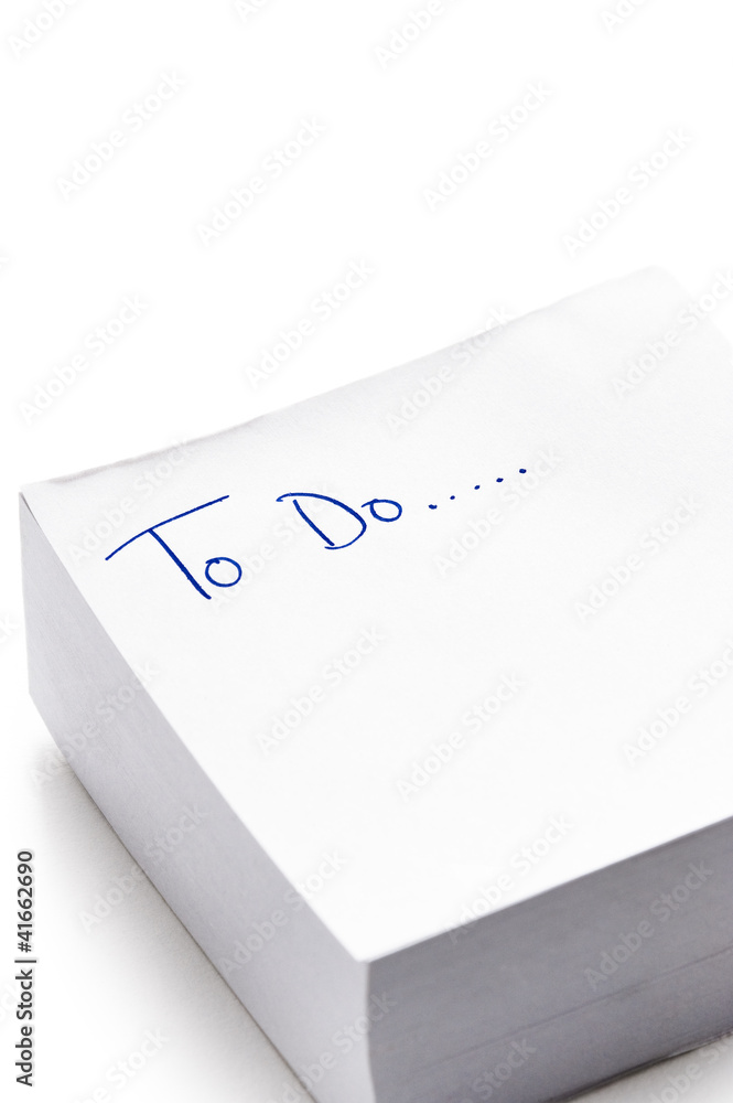 To do list written on post it note pad Stock Photo | Adobe Stock