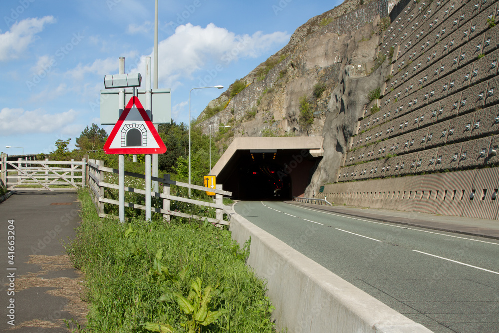 Tunnel sign. Stock Photo | Adobe Stock