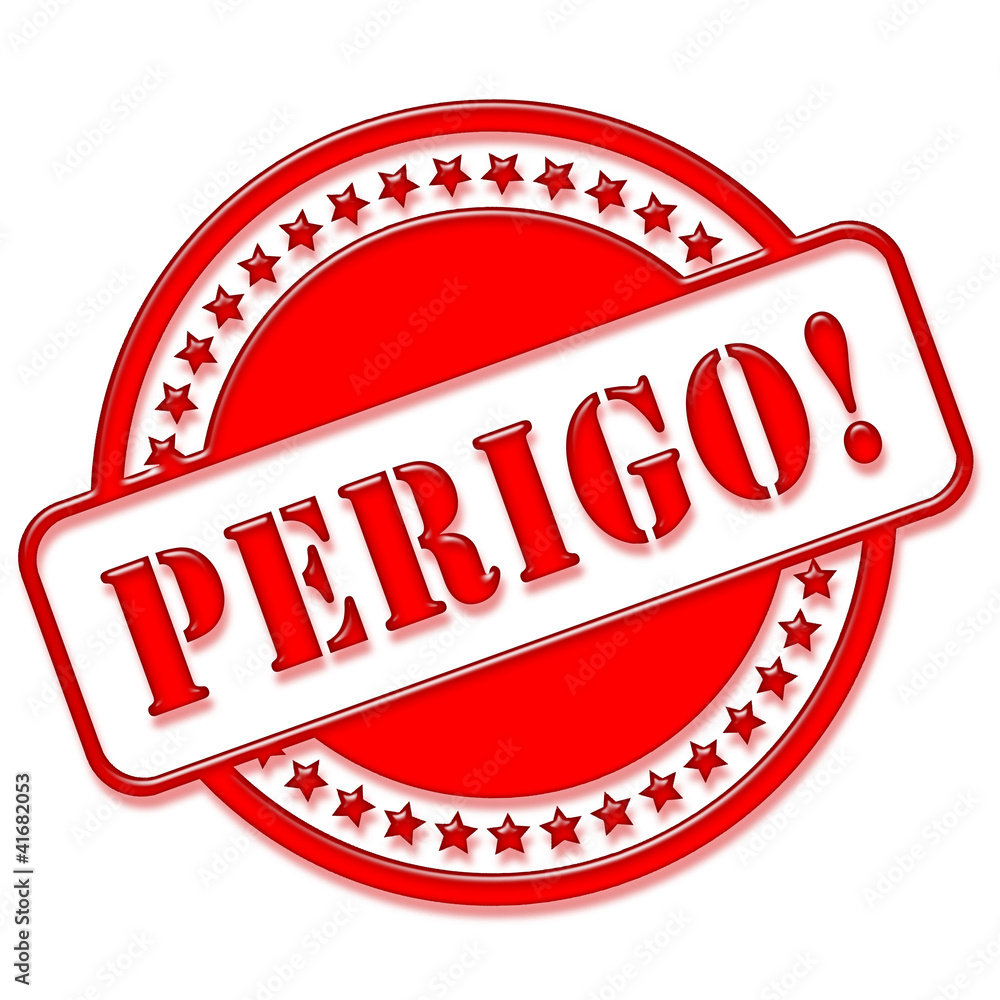 Carimbo com a palavra "perigo" - estilo vidrado ilustração do Stock ...