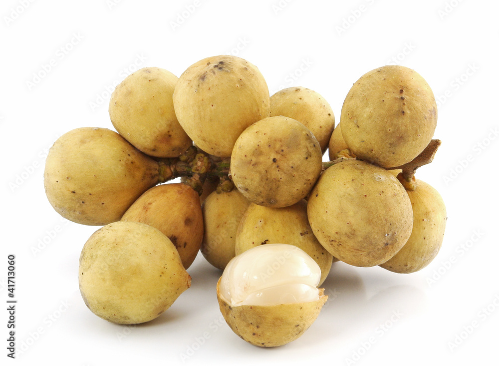 Lanzones fruit isolated on white background Stock Photo | Adobe Stock