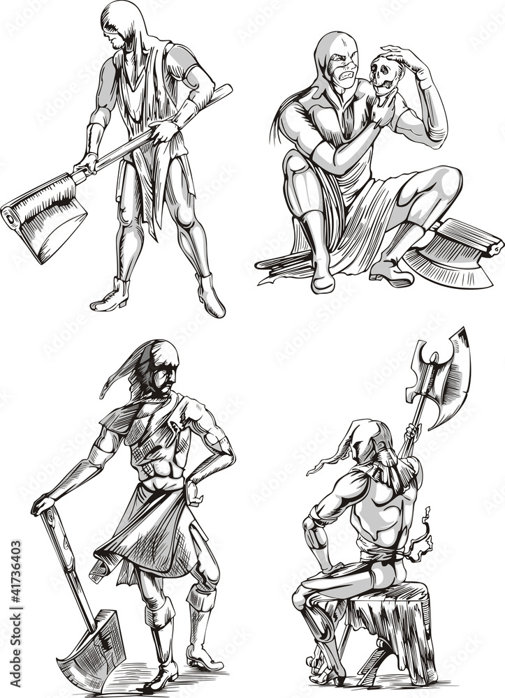 Executioner Sketches Stock Vector | Adobe Stock