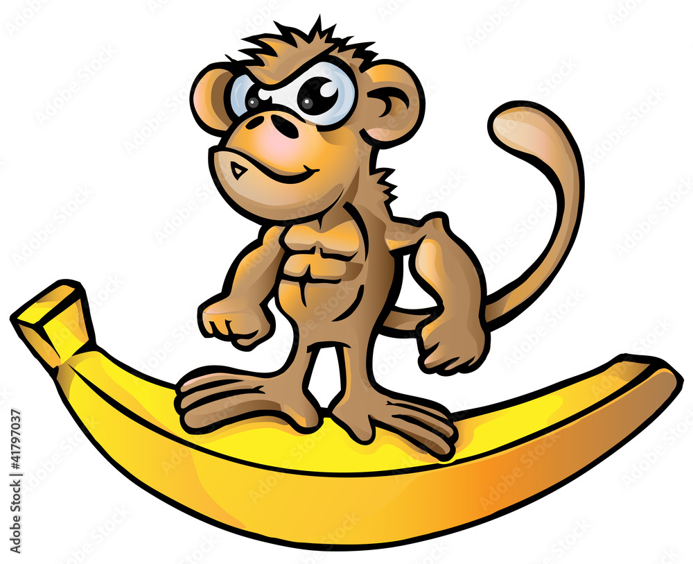 Muscular Monkey Cartoon