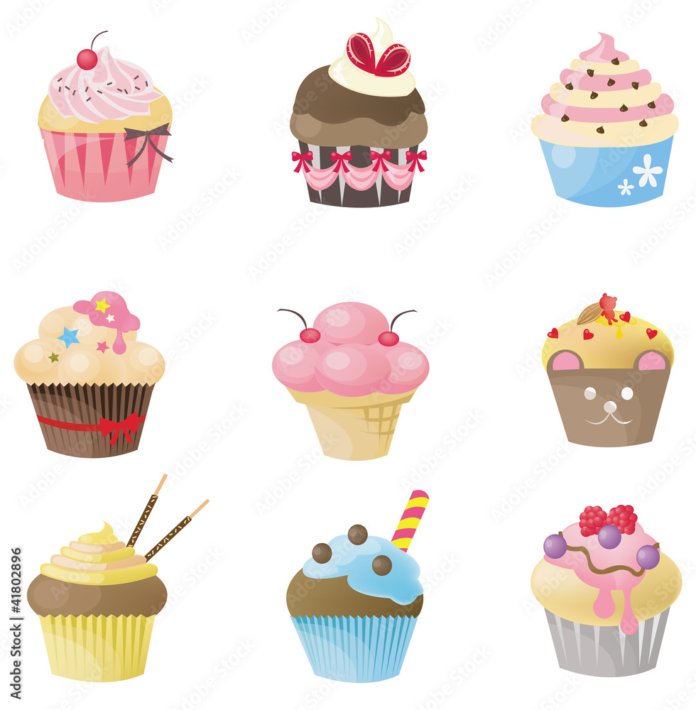 Cute Cupcake Vector