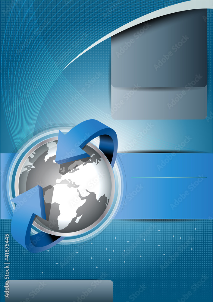 Vector background with continents for brochures Stock Vector | Adobe Stock