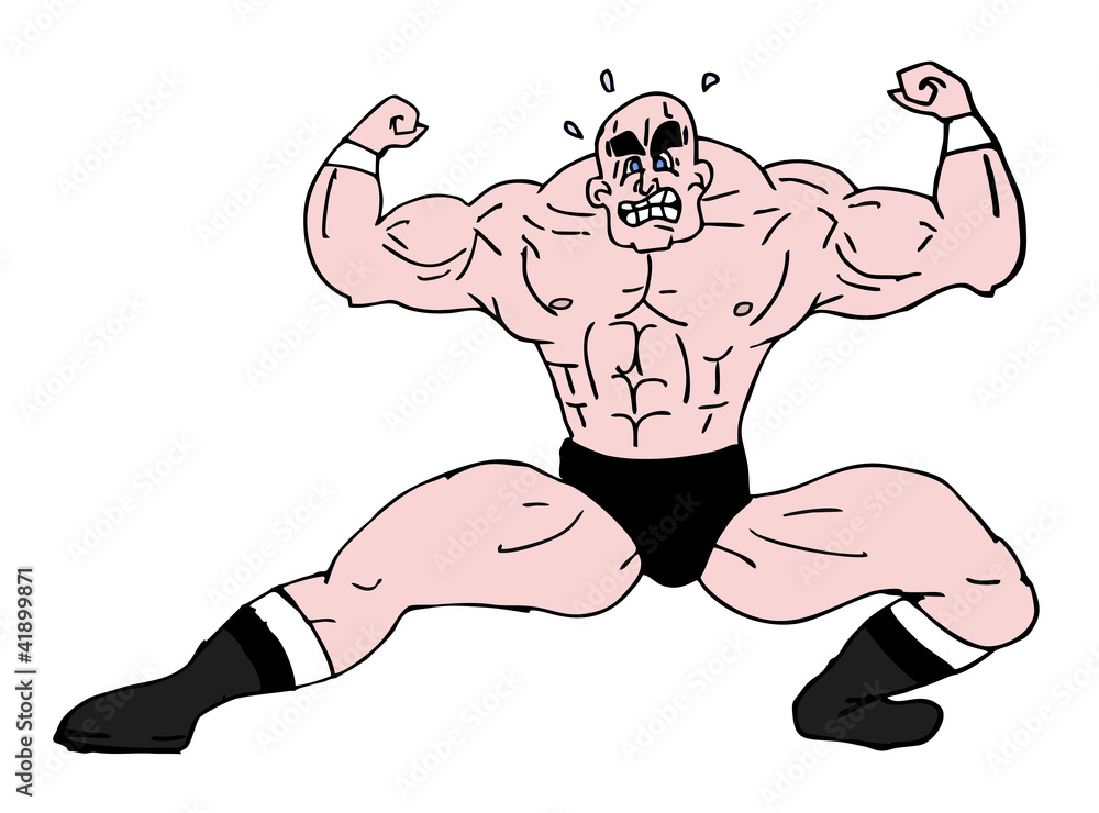 Cartoon strong man Stock Vector | Adobe Stock