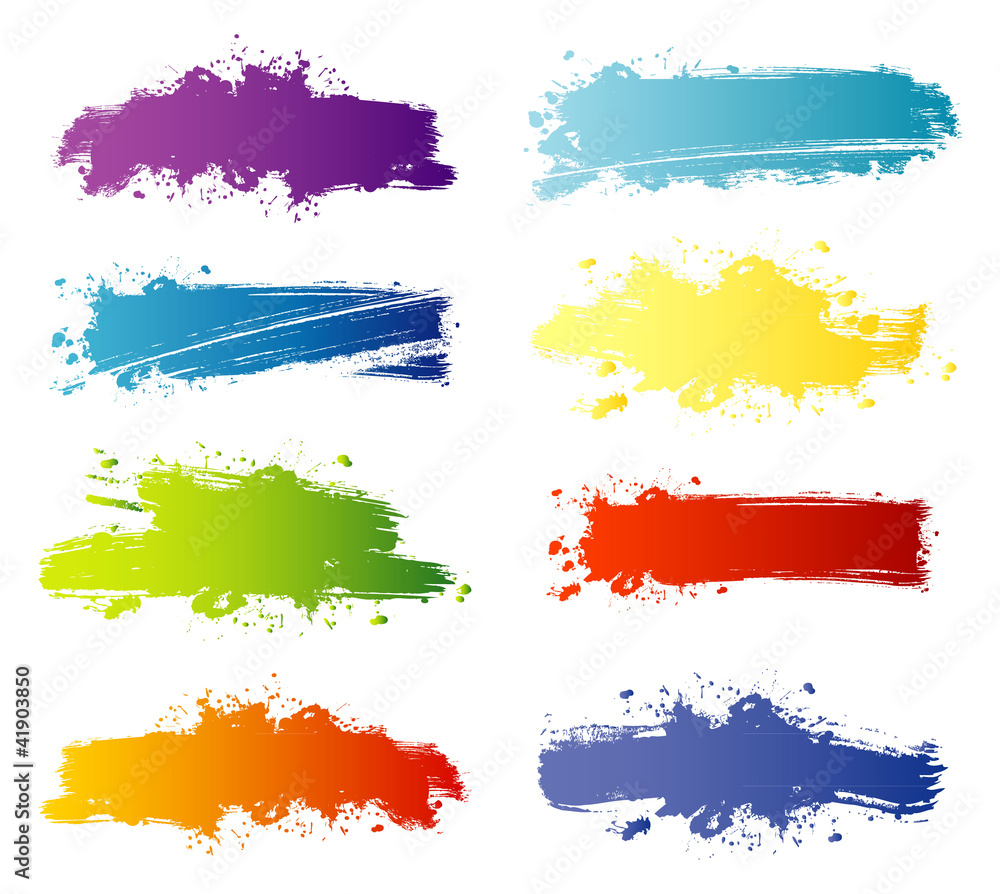 Vector illustration of Splash banners set Stock Vector | Adobe Stock