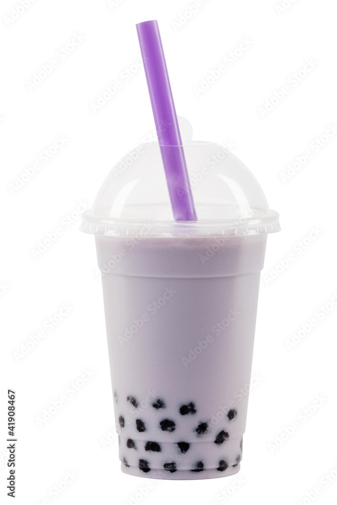 bubble tea lila mit exaktem Beschneidungspfad Stock Photo | Adobe Stock