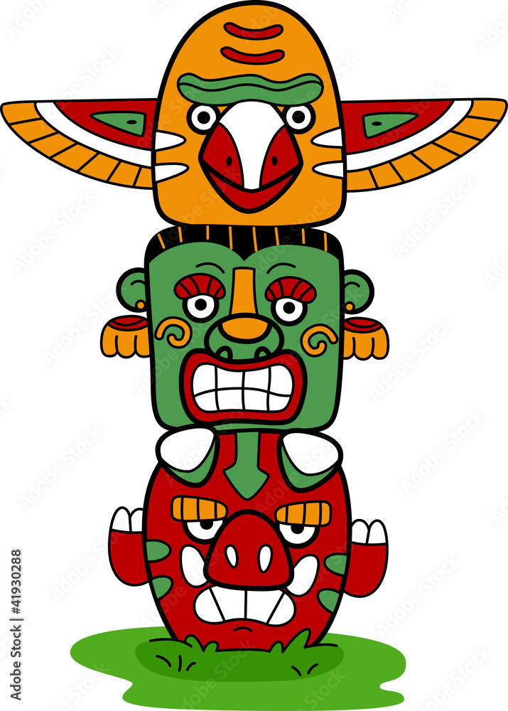 Totem Pole Stock Vector | Adobe Stock