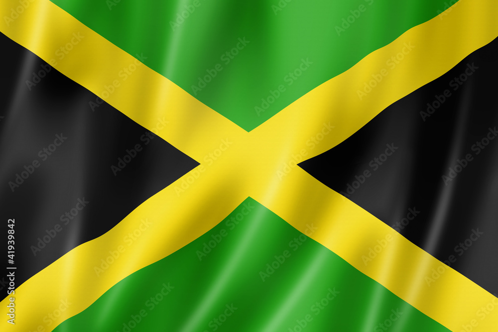 Jamaican flag Stock Illustration | Adobe Stock