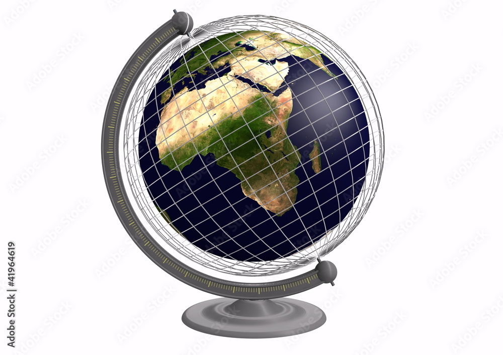 Globus mit Gradnetz Stock-Illustration | Adobe Stock