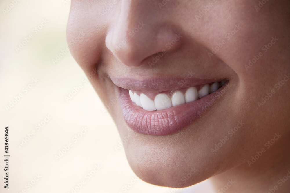 woman's lips smiling Stock Photo | Adobe Stock