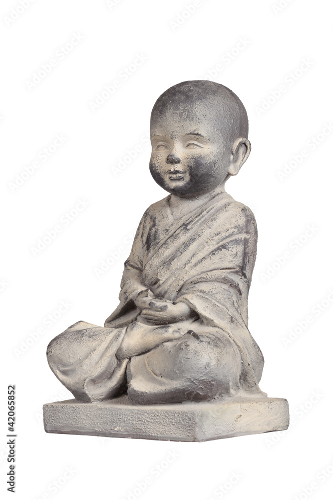 Statue of young Buddha isolated with clipping path Stock Photo | Adobe ...