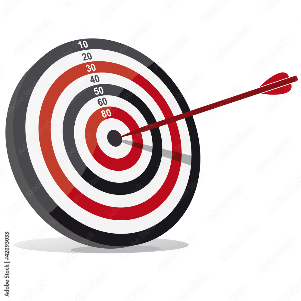 Zielscheibe vector de Stock | Adobe Stock