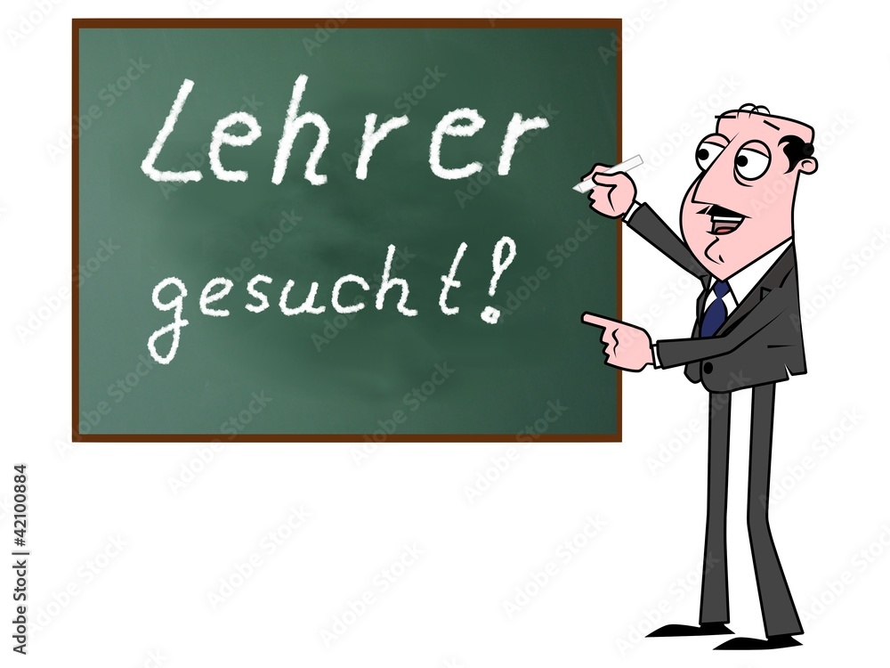der Direktor sucht Lehrer Stock Illustration | Adobe Stock