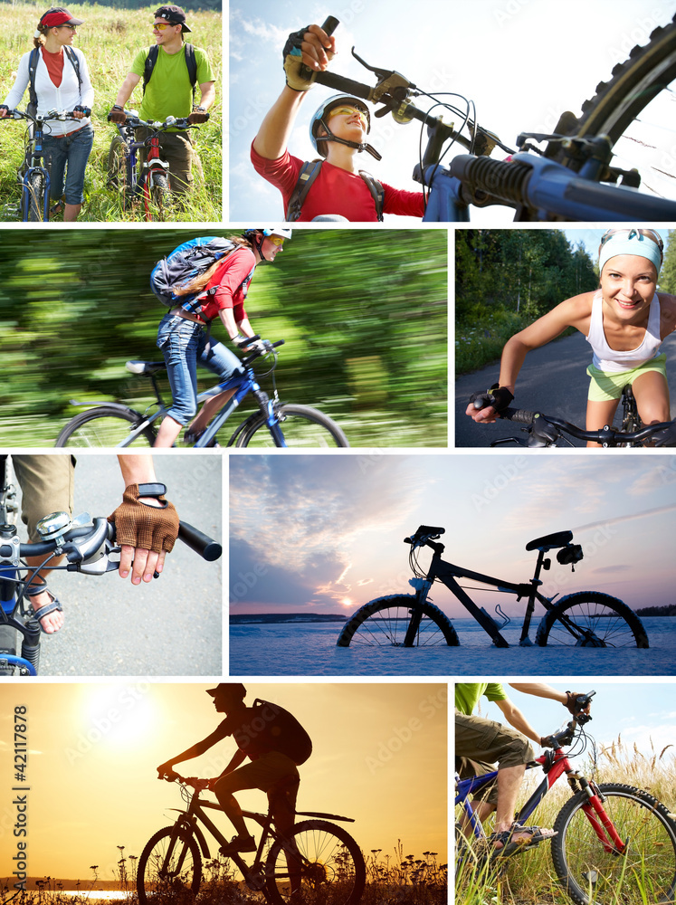 collage og cycling Stock-Foto | Adobe Stock