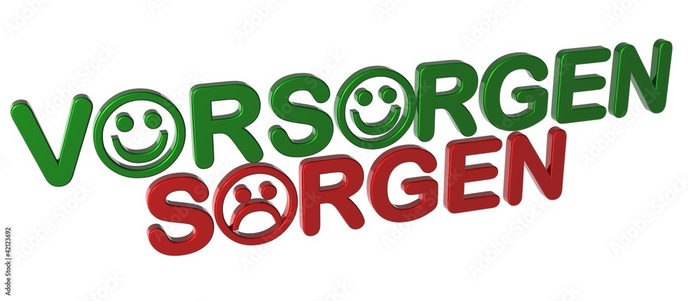 3D Smiley - Vorsorgen - Sorgen Stock-Illustration | Adobe Stock