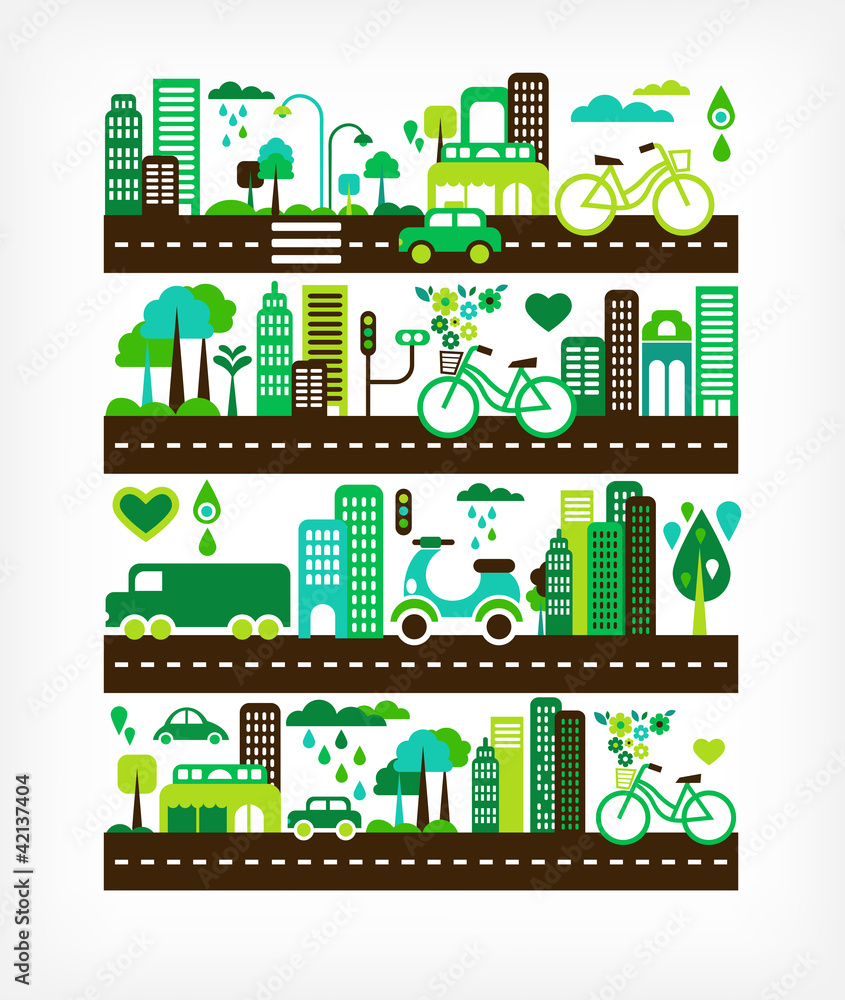 green city - environment and ecology Stock Vector | Adobe Stock