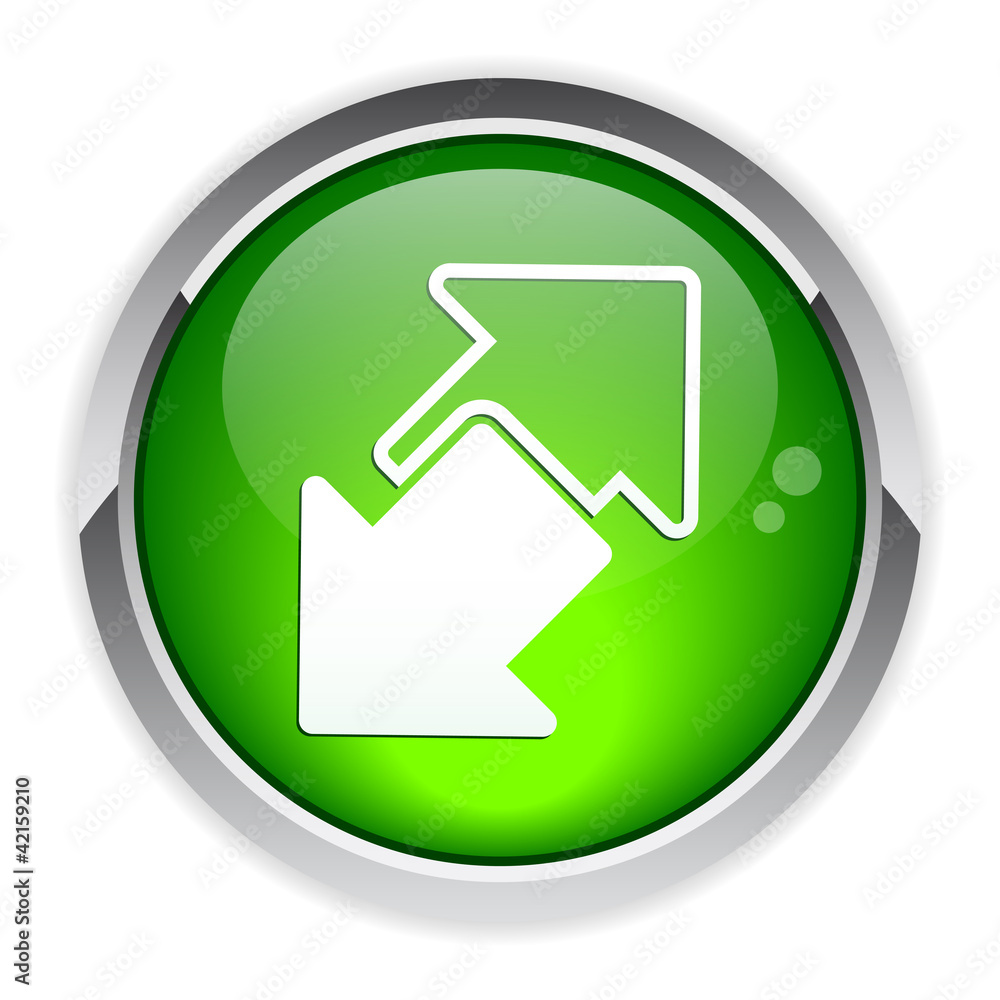 Internet connection disconnect button arrow icon. Stock Vector | Adobe ...