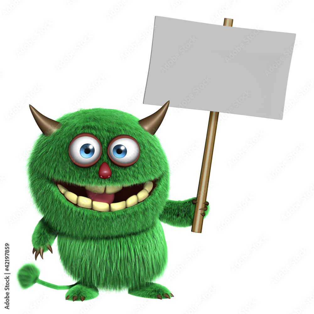 cute furry alien Stock Illustration | Adobe Stock