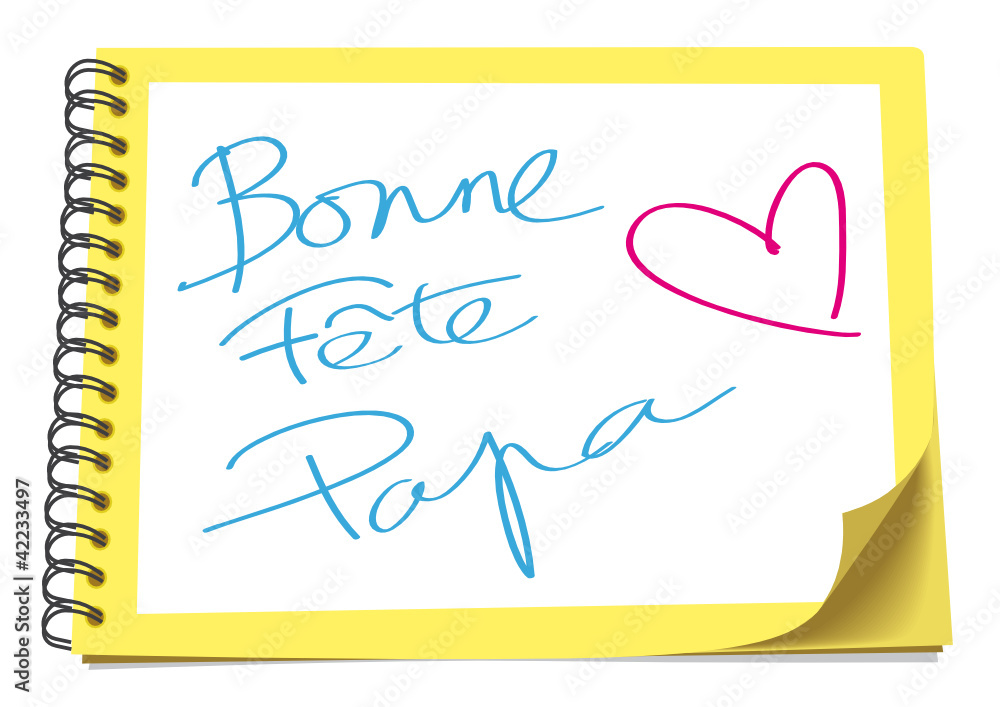 Fête des pères - Bonne fête papa (#5) - Calepin Stock Vector | Adobe Stock
