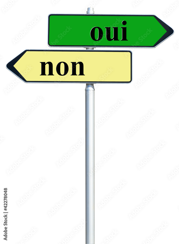 panneau oui / non Stock Illustration | Adobe Stock