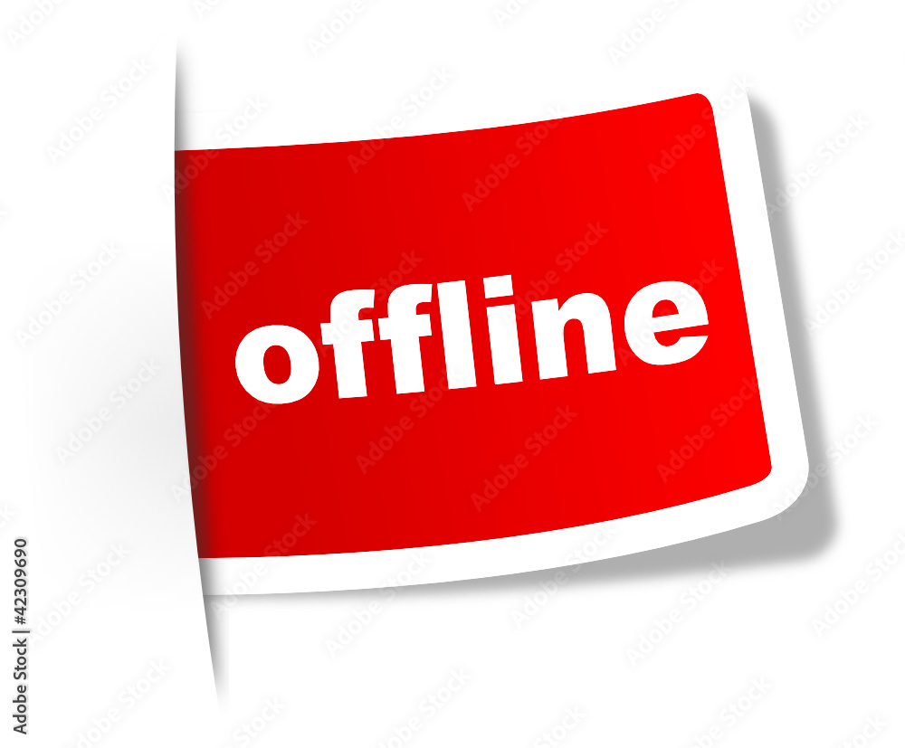 Schild Offline Stock-Vektorgrafik | Adobe Stock