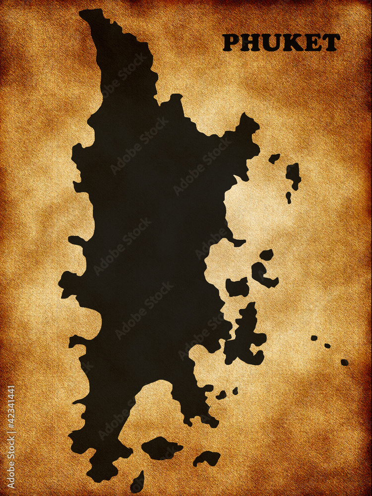 Map of Phuket Stock Illustration | Adobe Stock