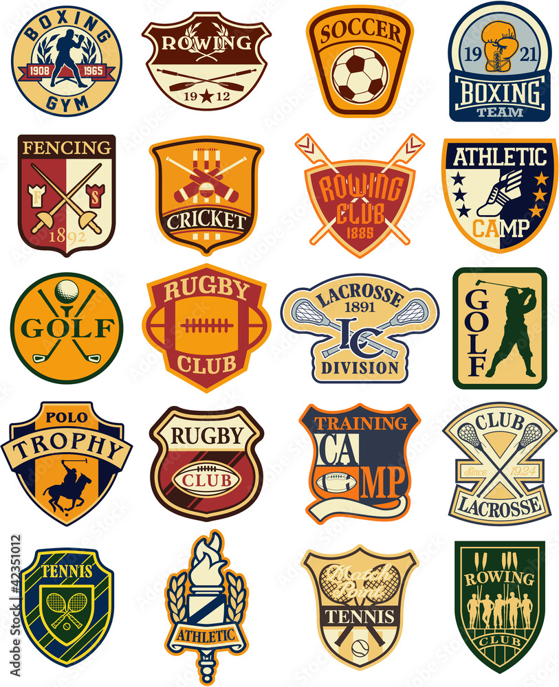 Classic sports vector badges Stock Vector | Adobe Stock