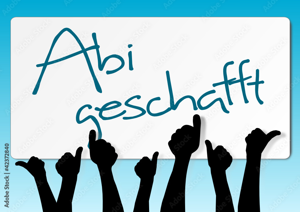 Jubel - Abitur geschafft Stock Vector | Adobe Stock