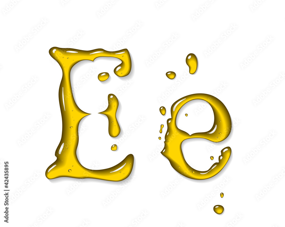 Vector fluid oil letter Stock Vector | Adobe Stock