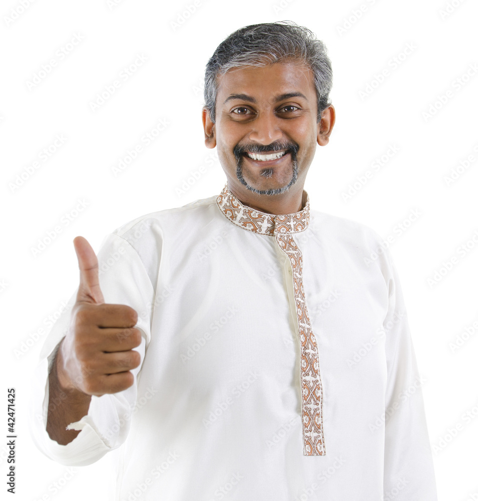 Thumb up Indian man Stock Photo | Adobe Stock