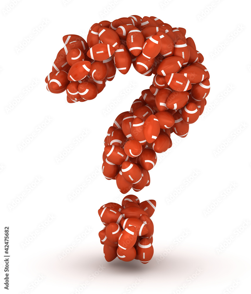 Question mark , american football alphabet Stock Illustration | Adobe Stock