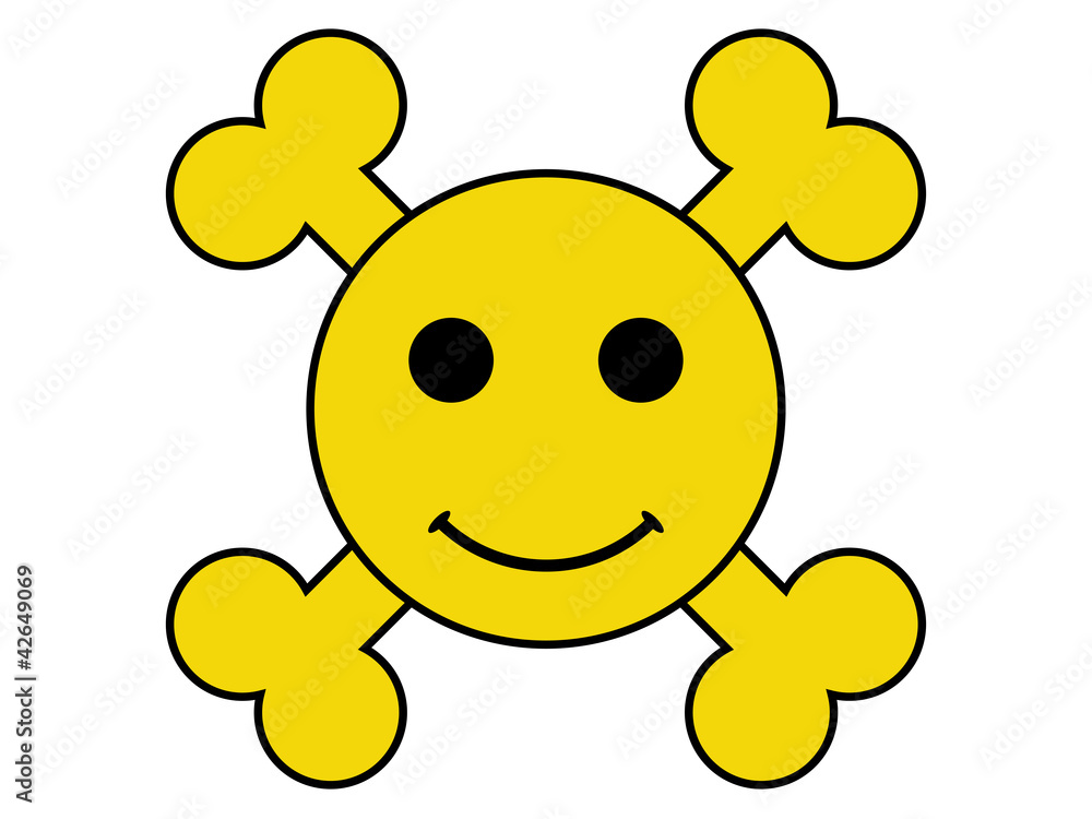 smiley skull Stock Vector | Adobe Stock