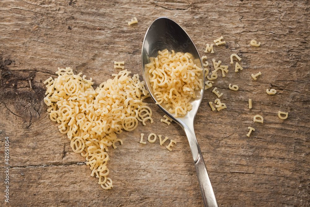 Buchstabensuppe Stock-Foto | Adobe Stock