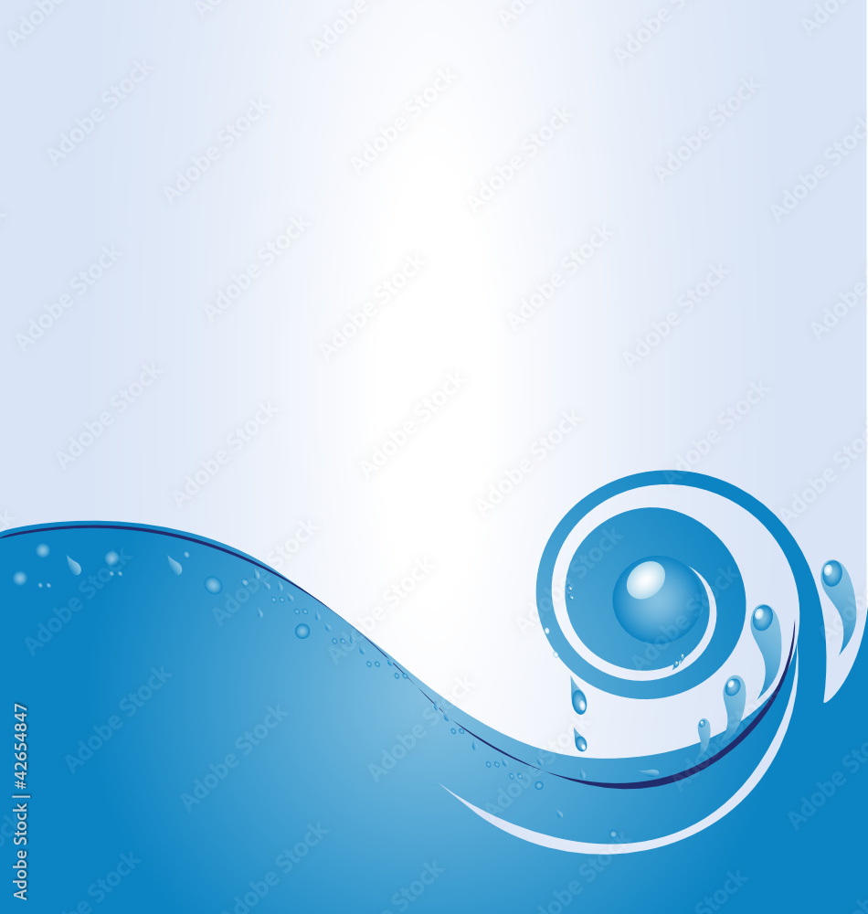 Ocean swirly wave vector Stock Vector | Adobe Stock