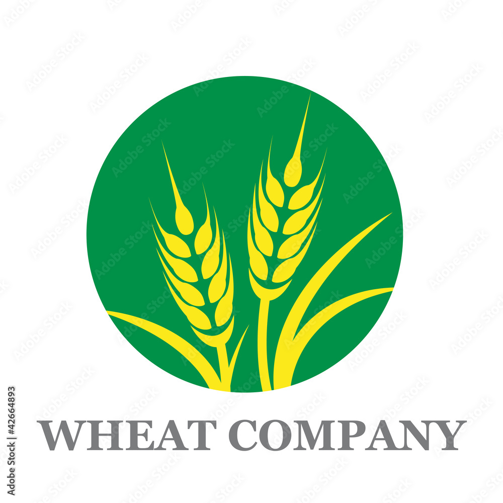 Logo wheat company # Vector Stock Vector | Adobe Stock
