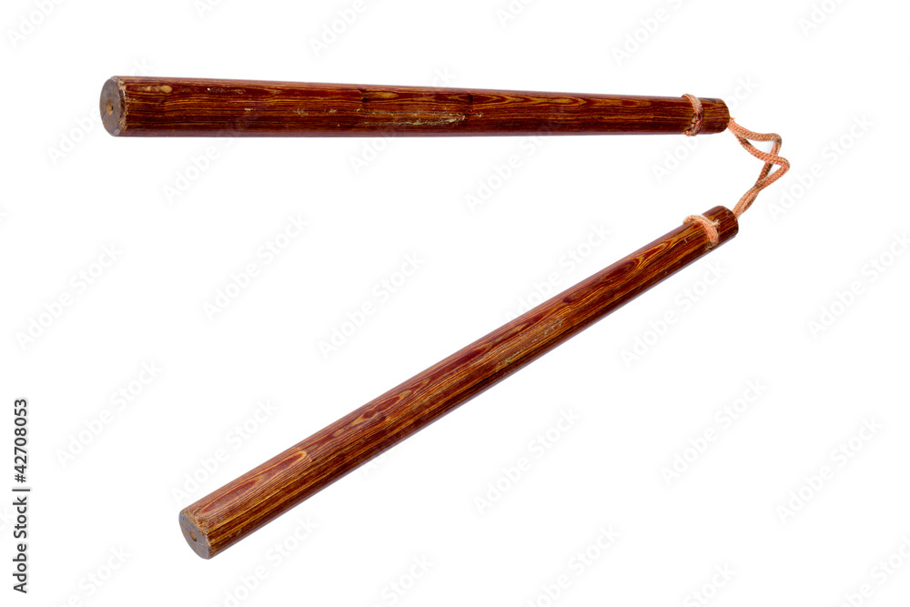 Nunchaku - traditional Okinawan weapon Stock Photo | Adobe Stock