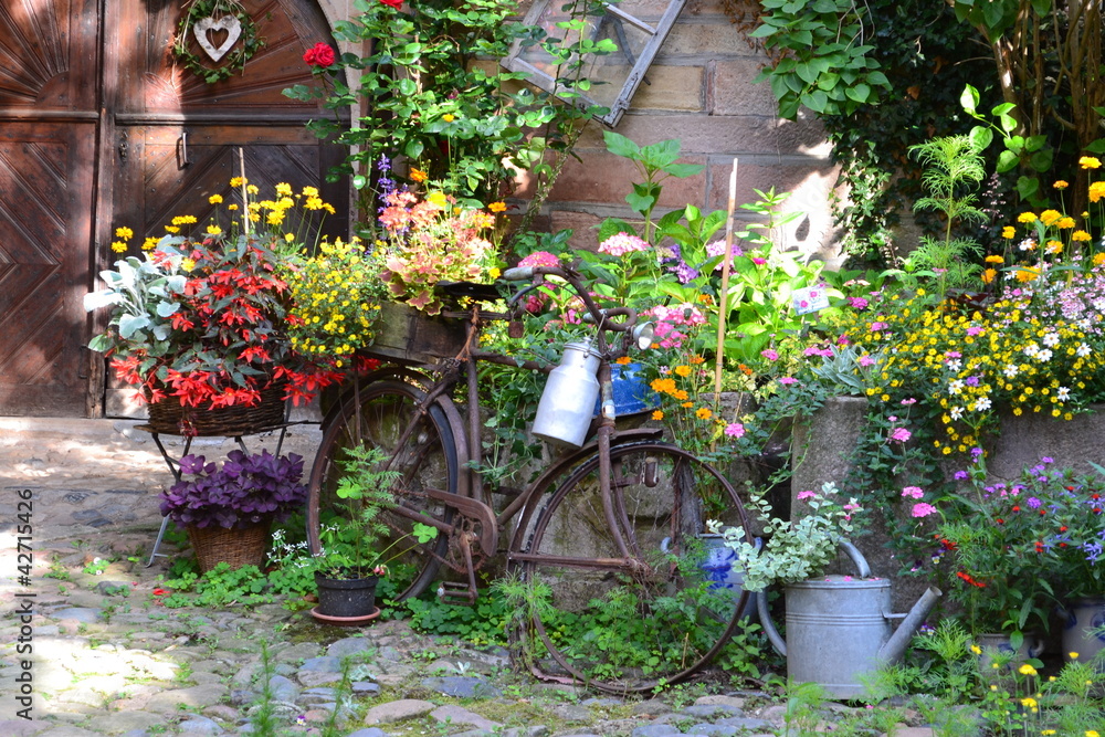 Innenhof Romantik Stock Photo | Adobe Stock