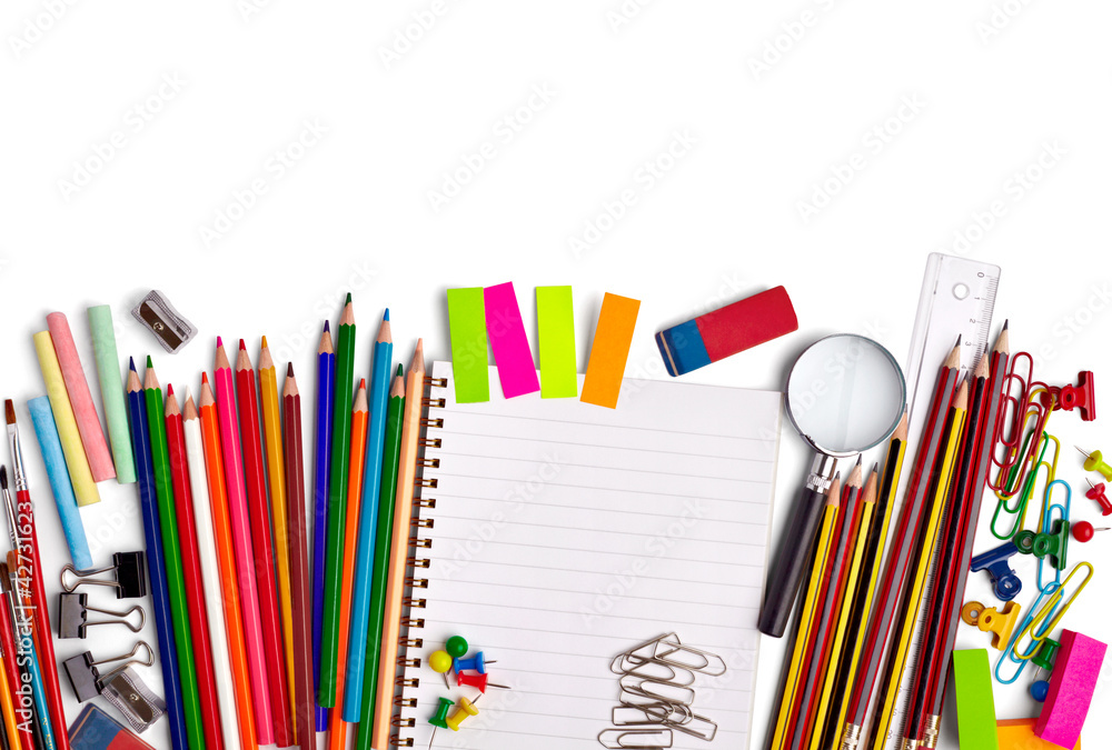 school education supplies items Stock-Foto | Adobe Stock
