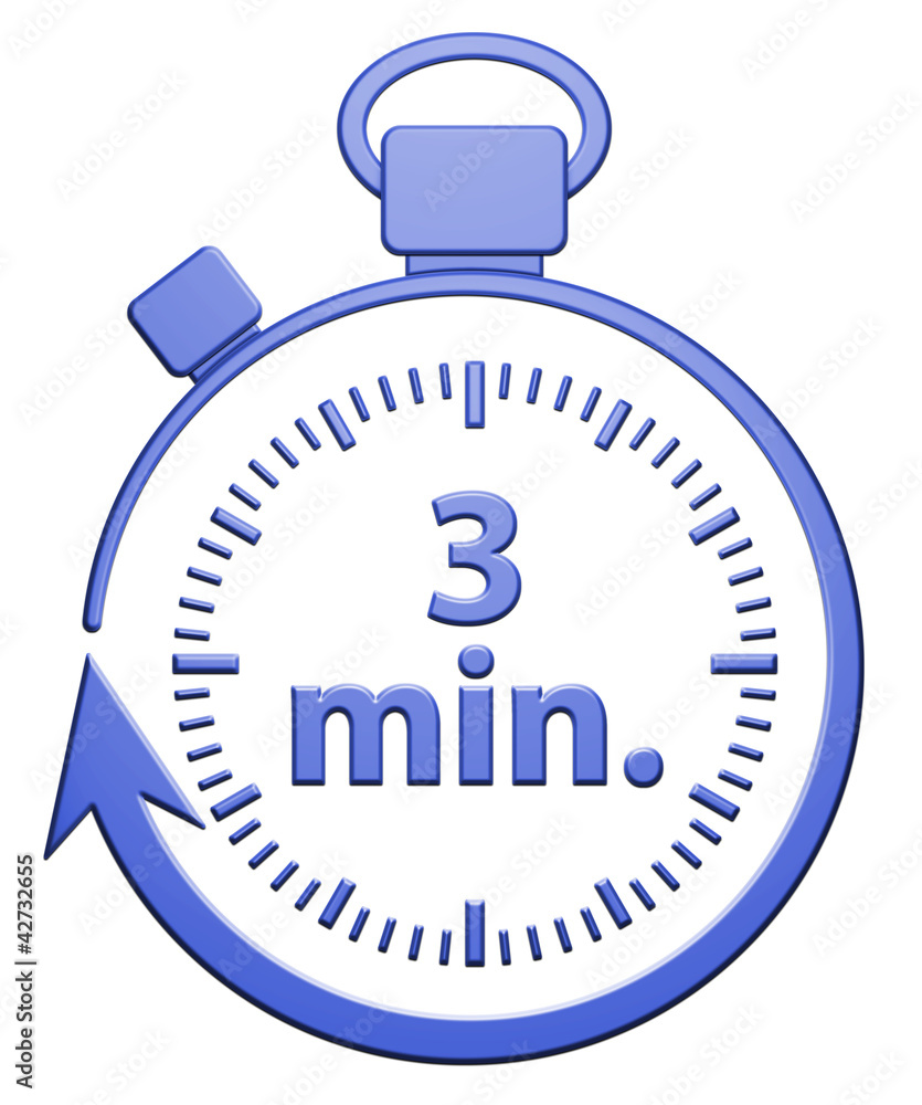 3 Minutes Chrono Bleu Stock Illustration Adobe Stock