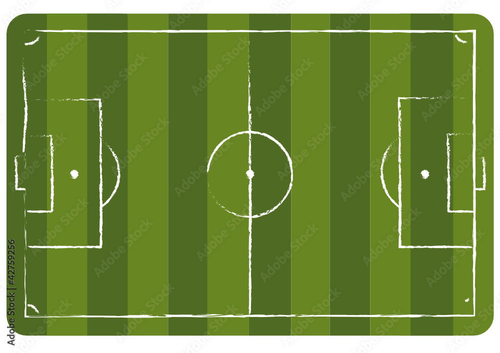 Fussballfeld Stock-Vektorgrafik | Adobe Stock