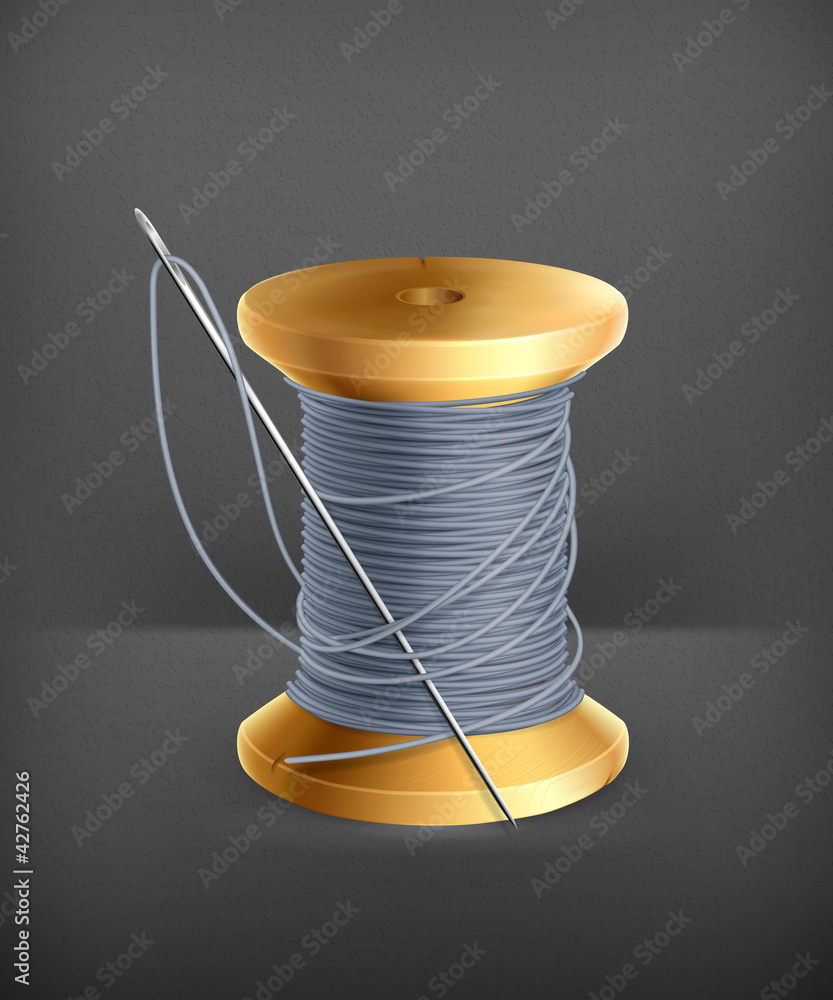 Spool of thread, vector Stock Vector | Adobe Stock