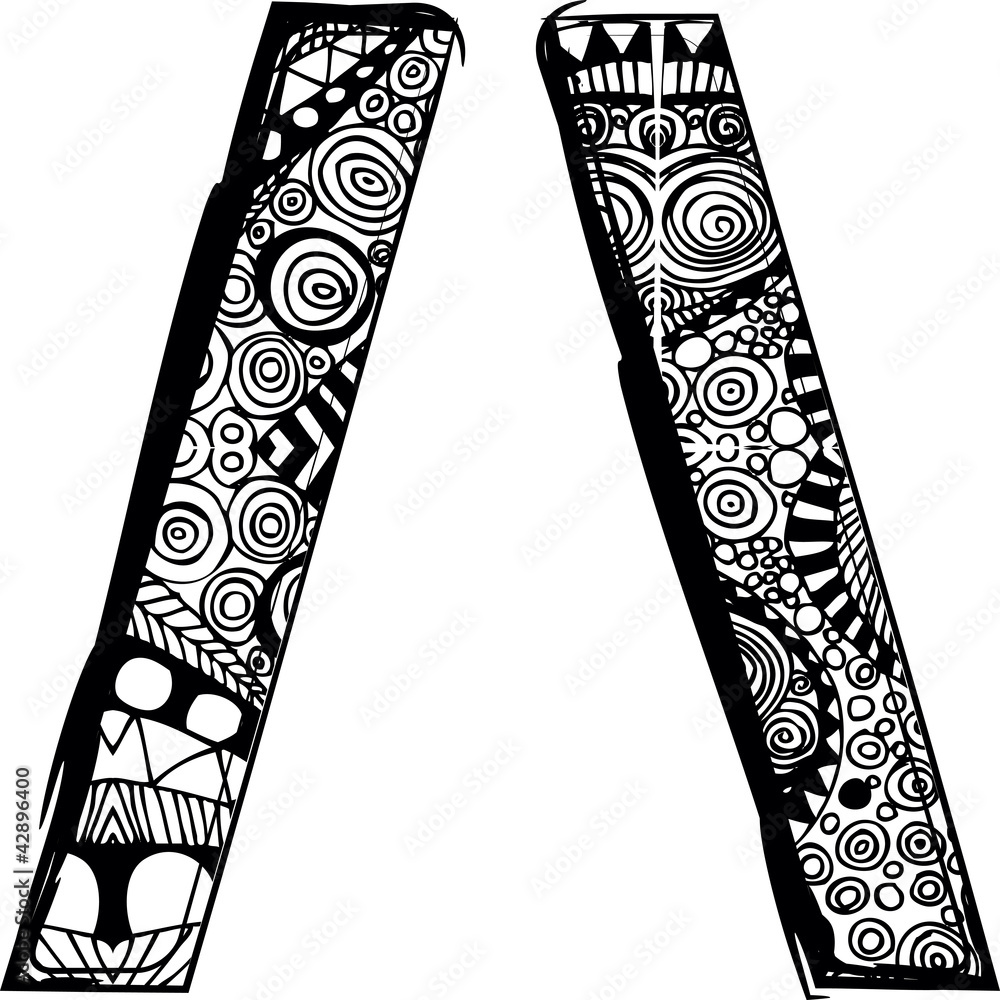 slash symbol with abstract drawing. Vector illustration Stock Vector ...