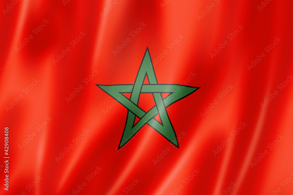 Moroccan flag Stock Illustration | Adobe Stock