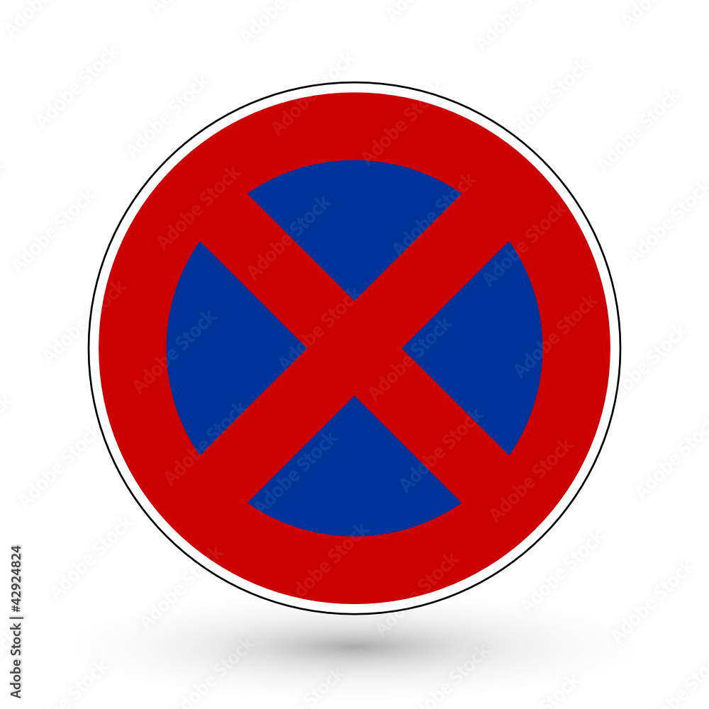Verkehrszeichen - Halteverbot Stock Vector | Adobe Stock