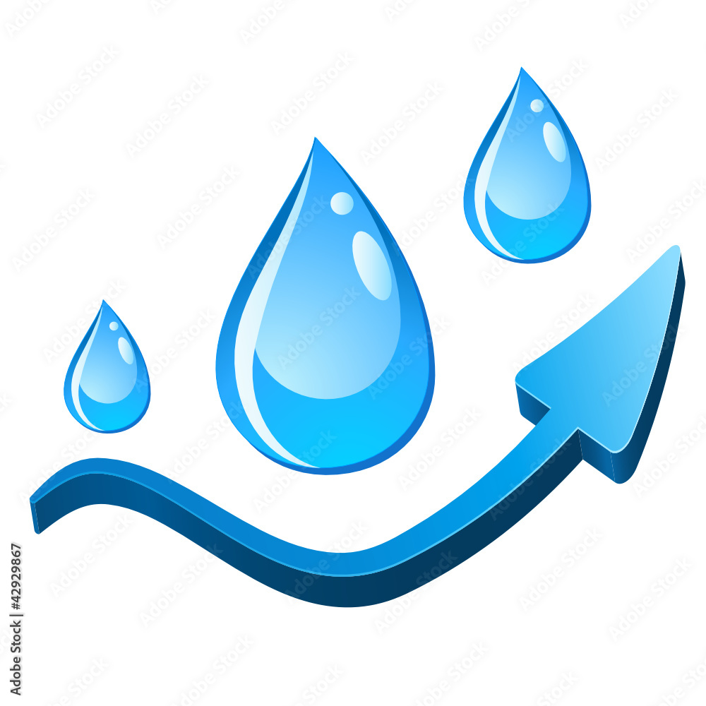 Wassertropfen als Logo Stock-Vektorgrafik | Adobe Stock